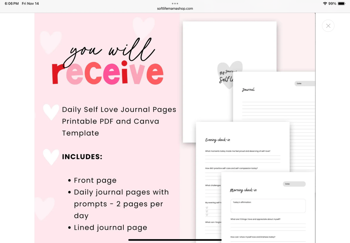 Freebie - Digital Self Love Journal – The Rewatch Mom